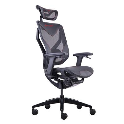 China GTCHAIR Cool Design Mesh Gaming Chairs Silver PU Embroidery Logo Black Frame for sale