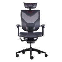 China GTCHAIR Cool Design Mesh Gaming Chairs Silver PU Embroidery Logo Black Frame for sale