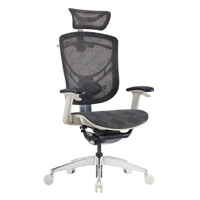 China High Back Executive Mesh Office Chair With Headrest Polished Aluminum for sale