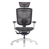 China High Back Executive Mesh Office Chair With Headrest Polished Aluminum for sale
