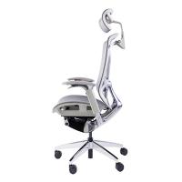 China Ergonomic Swivel Grey Mesh Back Task Chair With 3D Armrest And Lumber Support for sale
