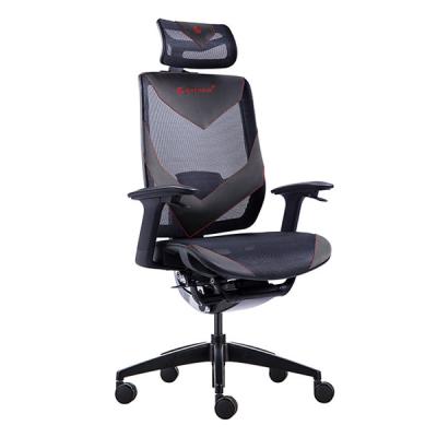 China 65mm PU Castor Swivel Gaming Chairs Ergonomic Office Seating With Lumbar Support for sale