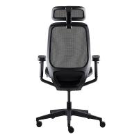 China GTCHAIR Black Ergonomic Desk Chair Mesh Swivel Height Adjustable for sale