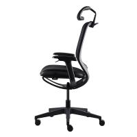 China GTCHAIR Black Ergonomic Desk Chair Mesh Swivel Height Adjustable for sale