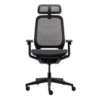 China GTCHAIR Black Ergonomic Desk Chair Mesh Swivel Height Adjustable for sale