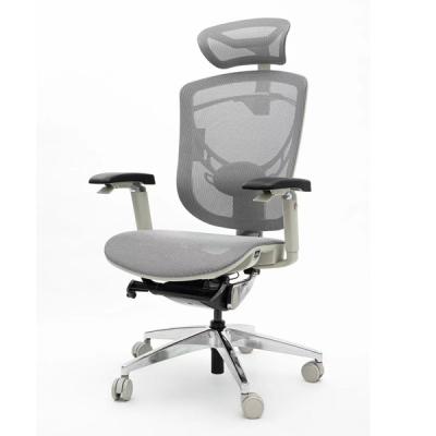 China High Back Mesh Office Chair 5D Paddle Control Swivel Desk White for sale