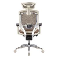 China Grey Frame Mesh Office Chair Revolving Seating Polished Aluminum for sale