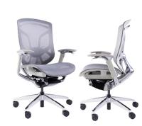 China 5D Paddle Ergonomic Home Office Grey Swivel Desk Chair With Lumbar Back Support for sale