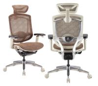 China Grey Mesh Office Chairs Polished Aluminum Adjustable Arms SGS for sale