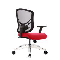 China High Back Swivel Task Executive Chair Black&Red Project Office Chair for sale