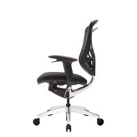 China Upholstered Ergonomic Executive Desk Chair With Height Adjustable Backrest for sale
