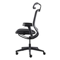 China Mid Back Headrest Black Built-in Mechanism Mesh Back Ofiice Chair for sale