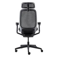 China Mid Back Headrest Black Built-in Mechanism Mesh Back Ofiice Chair for sale