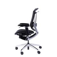 China Breathable Mesh Mid Back Ergonomic Office Chair Polished Aluminum Swivel Office Chairs for sale