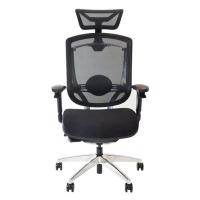 China Marrit Black Upholstered Chair Lumbar Support Comfortable Swivel Office Chairs for sale