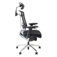 China Marrit Black Upholstered Chair Lumbar Support Comfortable Swivel Office Chairs for sale