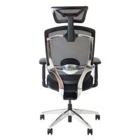 China Marrit Black Upholstered Chair Lumbar Support Comfortable Swivel Office Chairs for sale