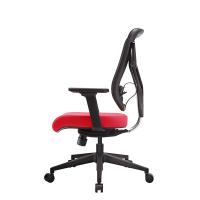 China Red Fabric Upholstery Project Office Chairs Angle Automatic Adapt Systems for sale
