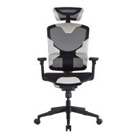 China Plastic Frame Silver PU Design Breathable Computer Mesh Gaming Chairs for sale