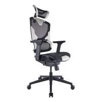 China Plastic Frame Silver PU Design Breathable Computer Mesh Gaming Chairs for sale