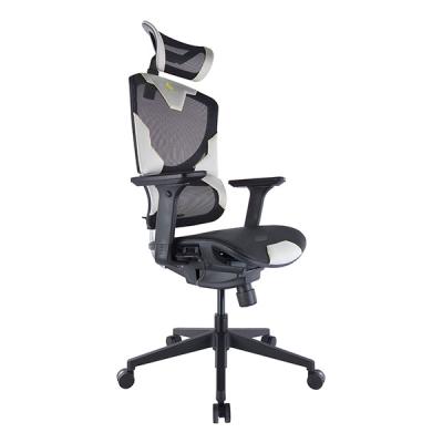 China Plastic Frame Silver PU Design Breathable Computer Mesh Gaming Chairs for sale
