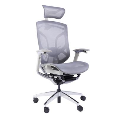 China High Back Polished Aluminum Ergonomic Mesh Executive Chair Sync Sliding Swivel Office Chair for sale