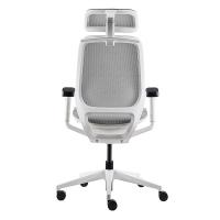 China Staff Rolling Furniture Seating Computer White High Back Mesh Office Chairs for sale