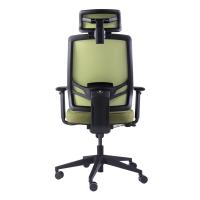 China Green Adjustable Spine Protecting Headrest and PA Wheels Project Ofiice Chairs for sale