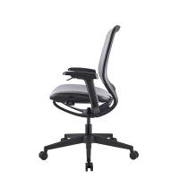 China Dark Grey Mesh Fabric Furniture Staff Seating Ergonomic Office Chair for sale