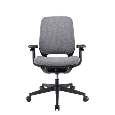 China Dark Grey Mesh Fabric Furniture Staff Seating Ergonomic Office Chair for sale