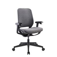 China Dark Grey Mesh Fabric Furniture Staff Seating Ergonomic Office Chair for sale
