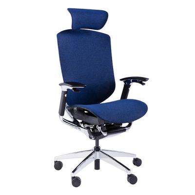 China Blue Wintex Mesh High Back Swivel Chairs Height Adjustable Mesh Fabric Chair for sale