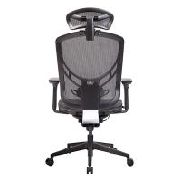 China Black High Back Swivel Chairs Staff Office Chair Mesh Office Seating Ergonomic Furniture for sale