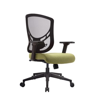 China Green Upholstery Project Office Chairs  Nylon Base Height adjustable Computer Task Seating for sale