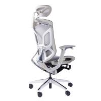 China Grey White Dvary Swivel Chairs High Back Mesh Ergonomic Office Chair for sale