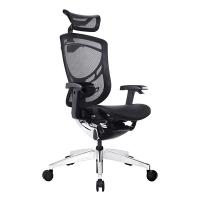 China IVINO Polished Aluminum Chair Multi-function Ergonomic Mesh Back Office Chair for sale