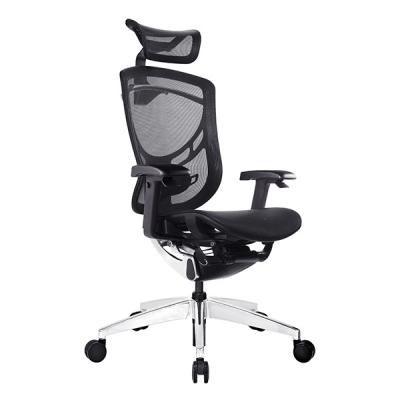 China IVINO Polished Aluminum Chair Multi-function Ergonomic Mesh Back Office Chair for sale