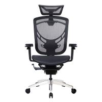 China IVINO Polished Aluminum Chair Multi-function Ergonomic Mesh Back Office Chair for sale