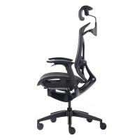 China Bright Black Powder Coated Dvary Office Chair Breathable Mesh Ergonomic Manager Seating for sale