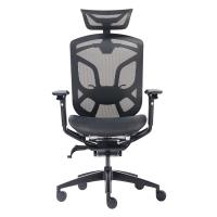 China Bright Black Powder Coated Dvary Office Chair Breathable Mesh Ergonomic Manager Seating for sale