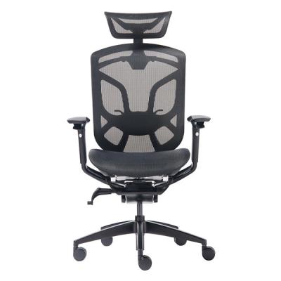 China Bright Black Powder Coated Dvary Office Chair Breathable Mesh Ergonomic Manager Seating for sale