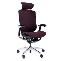 China High Back Supporting Manager Chair Maroon Mesh Elastic Office Furniture Seating for sale