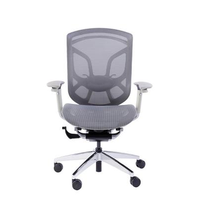 China Five Start Base Grey Plastic Chair Tilting Tension Adjustable Mesh Office Chairs for sale