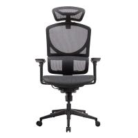 China 3D Headrest Leisure Computer Chair Double Back Support Swivel Ergonomic Black Mesh Office Chairs for sale