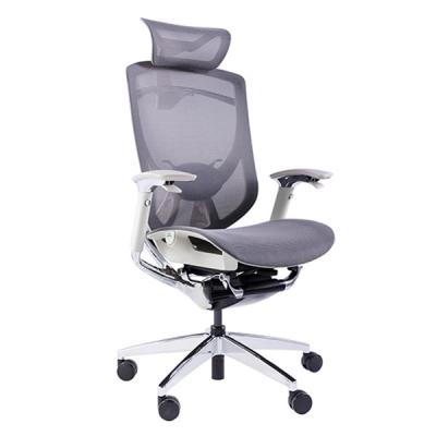 China Light Grey Plastic Frame Korean Mesh Breathable Summer Office Comfort Chair for sale