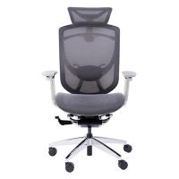 China Light Grey Plastic Frame Korean Mesh Breathable Summer Office Comfort Chair for sale