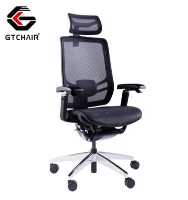 China Polished Height Adjustable Project Office Chairs Mesh Swivel Computer Ergonomic With Lumbar Support for sale