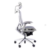 China Dvary Height Seats Ergonomic Office Chair Comfortable Polished Alu Base Light Grey for sale