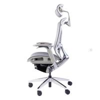 China Dvary Height Seats Ergonomic Office Chair Comfortable Polished Alu Base Light Grey for sale
