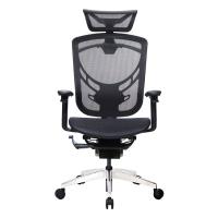 China Foam Lumbar Black PA High Back Swivel Chairs SHS Class 4 Gas Lift Ergonomic Office for sale